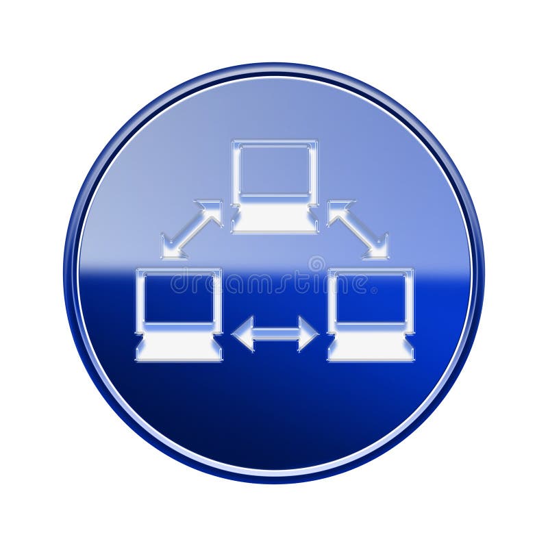 Network icon glossy blue. stock illustration. Illustration of wide ...