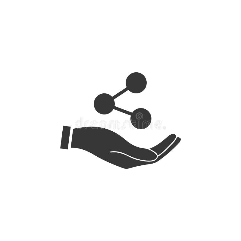 Network icon in the hand stock illustration. Illustration of idea ...