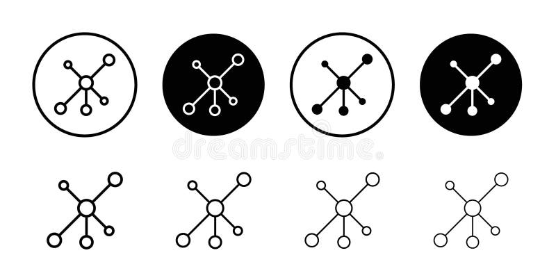 Network Icon Linear Logo Isolated Stock Illustration - Illustration of ...