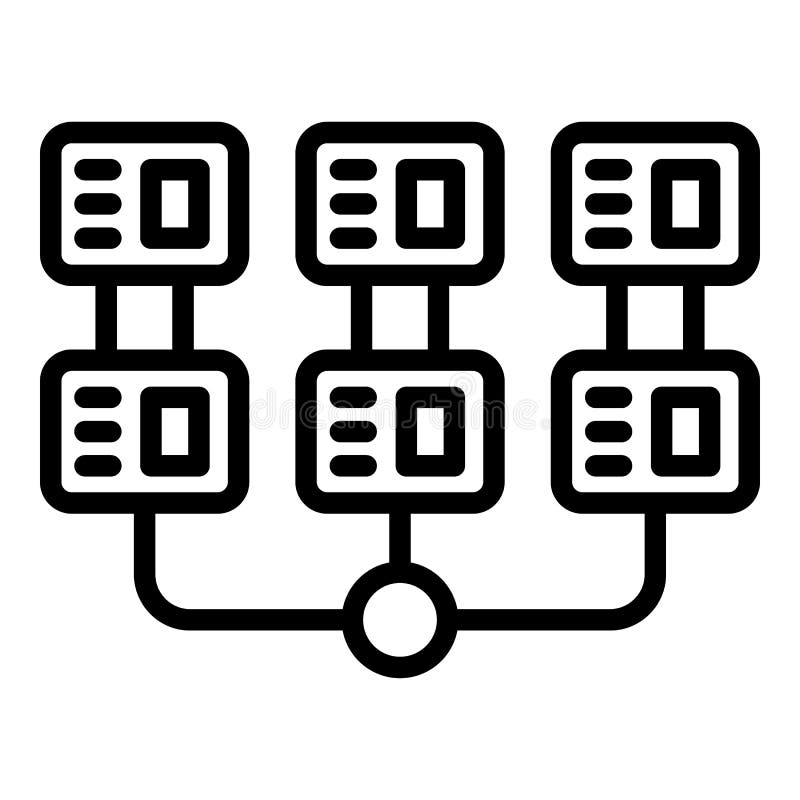 Network Icon, Outline Style Stock Vector - Illustration of outline ...