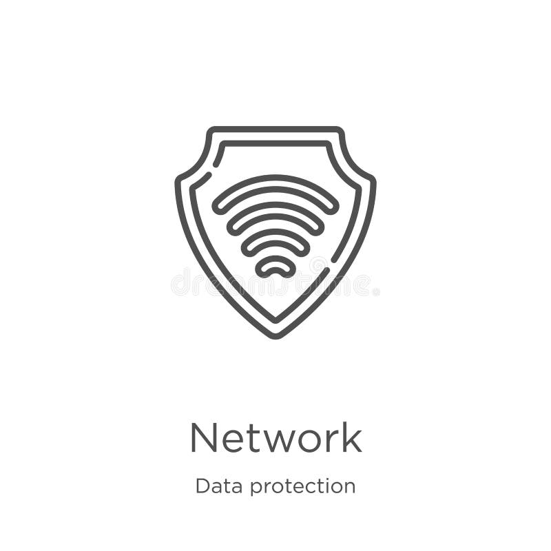 Network Icon Vector From Database And Servers Collection Thin Line Network Outline Icon Vector