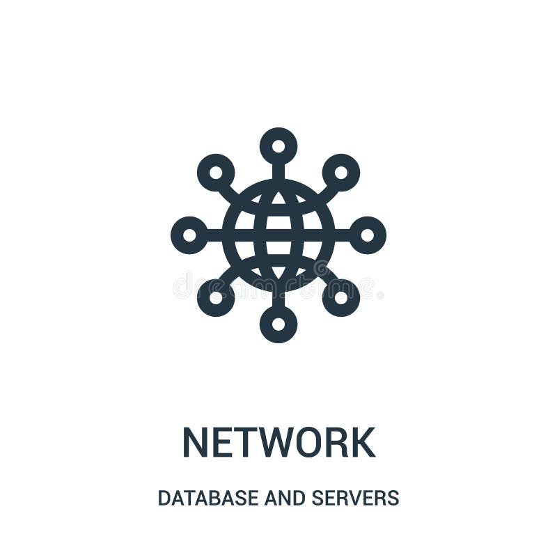 Network Icon Vector From Database And Servers Collection Thin Line