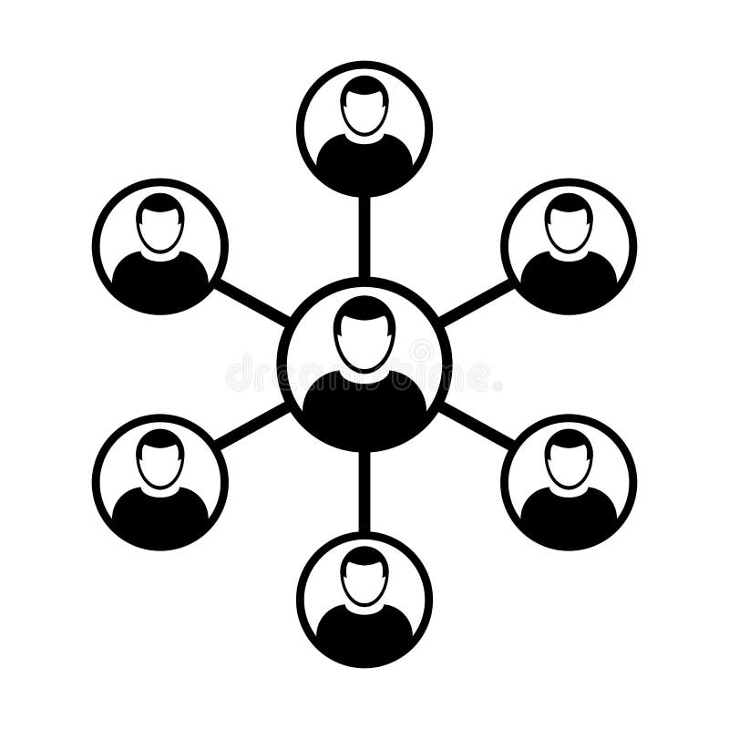Women Network Icon Vector Symbol Group of People and Teamwork of ...