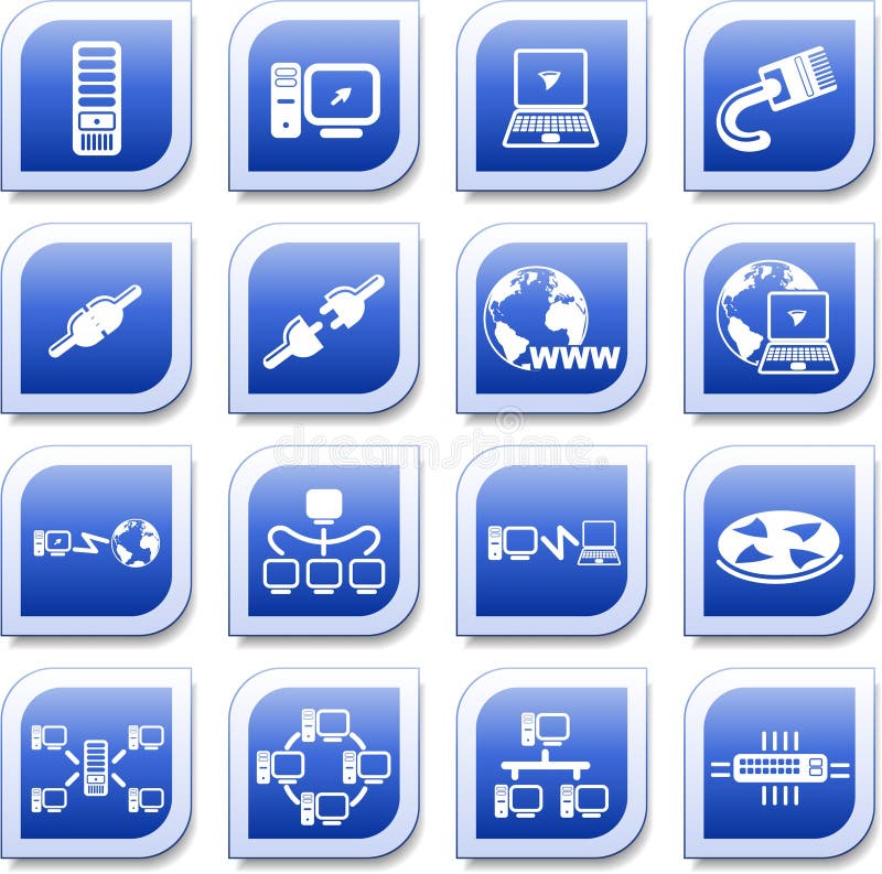 Network icons stock vector. Illustration of client, link - 11229187