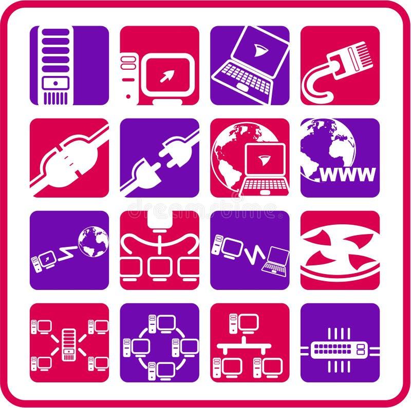Network icons stock vector. Illustration of connector - 5311854