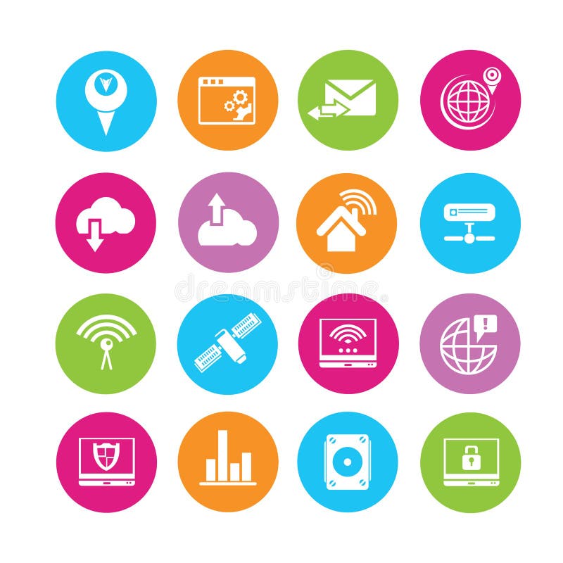 Network icons stock illustration. Illustration of elements - 36902504