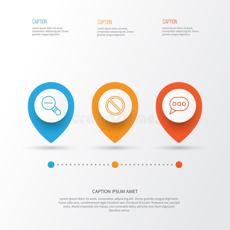 Network Icons Set. Collection of Obstacle, Message Bubble, Zoom Out and ...