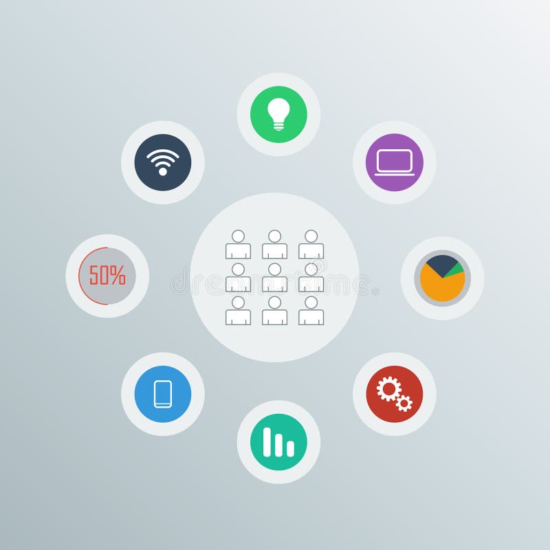 Network icons vector set stock vector. Illustration of element - 40727101