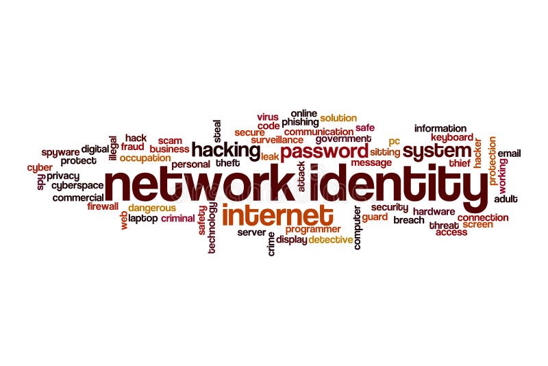 Digital Identity Word Cloud Concept on Grey Background Stock ...