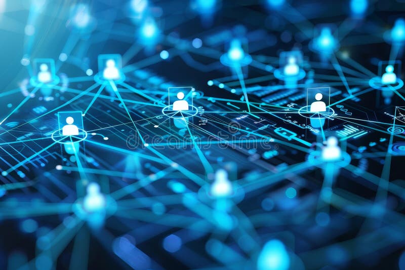 A Network of Individuals Connected To Each Other, Emphasizing ...