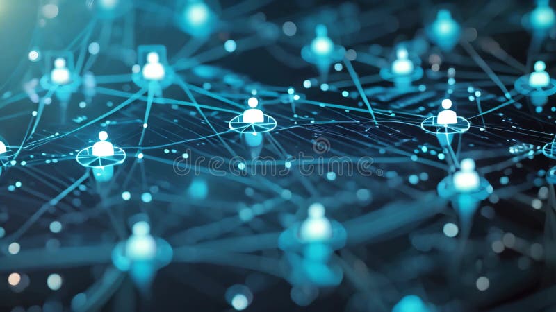 A Network of Individuals Connected To Each Other, Emphasizing ...