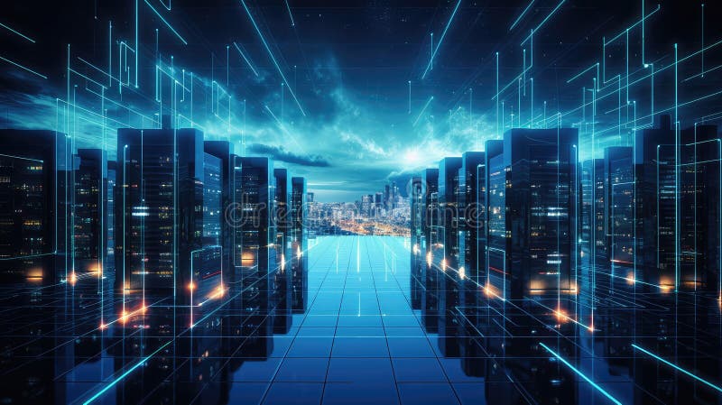 Network Information Technology Background Stock Image - Image of ...