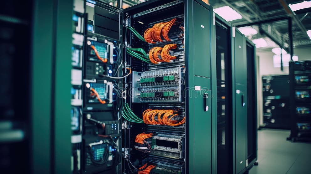 Network Information Technology Server Stock Illustration - Illustration ...