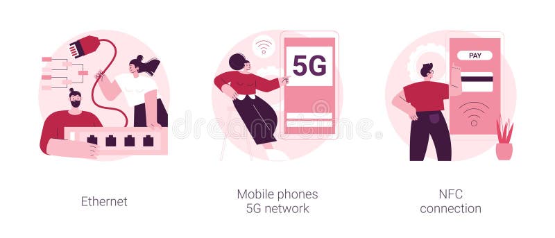 Network Infrastructure Abstract Concept Vector Illustrations. Stock ...