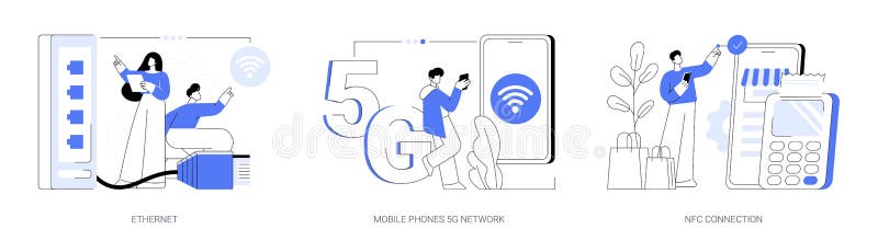 Network Infrastructure Abstract Concept Vector Illustrations. Stock ...