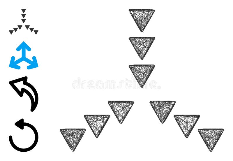 Network Inside Direction Vector Mesh Stock Vector - Illustration of ...