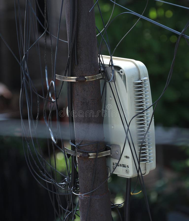 Network Installation for Internet Stock Photo - Image of electricity ...