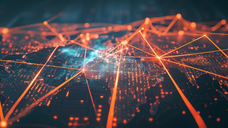A Network of Interconnected Arrows or Lines between Different Countries ...