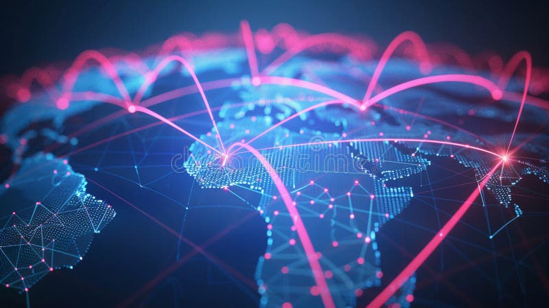 A Network of Interconnected Arrows or Lines between Different Countries ...