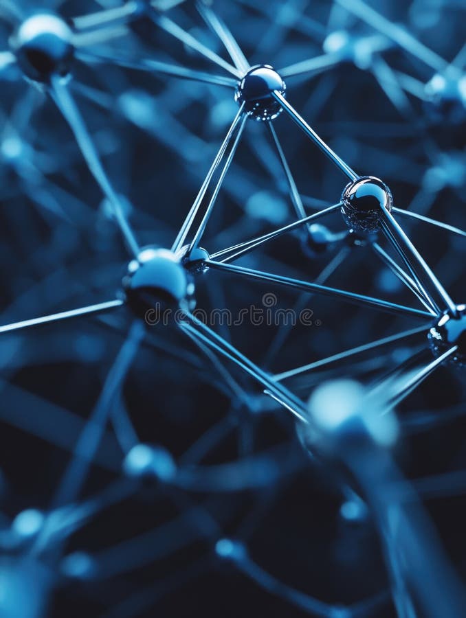 Network of Interconnected Atoms Stock Photo - Image of molecular ...
