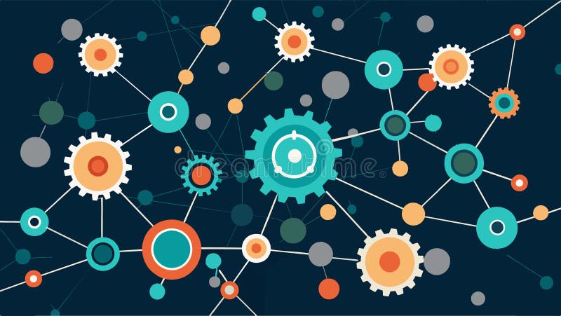 A Network of Interconnected Gears and Wires Each Pulsing with a Faint ...