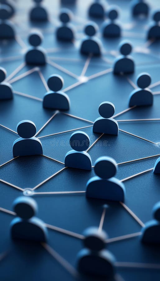 Network of Interconnected Human Figures, Symbolizing Global ...