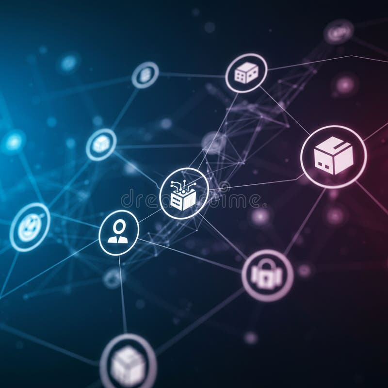 Network of Interconnected Icons Representing Various Concepts ...