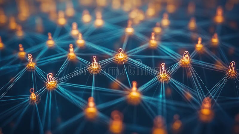 A Network of Interconnected Luminous People, Symbolizing Global ...