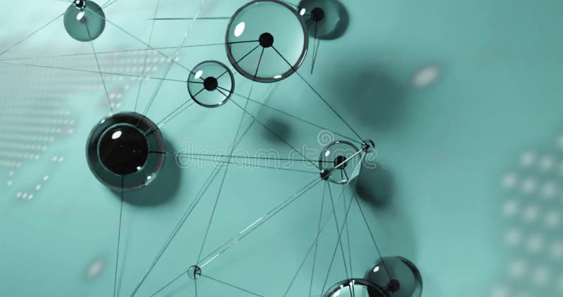 Network of Interconnected Nodes and Lines, Data Visualization Animation ...