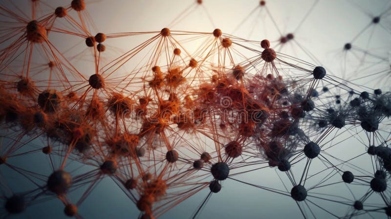 A Network of Interconnected Nodes and Lines, Representing a Complex ...