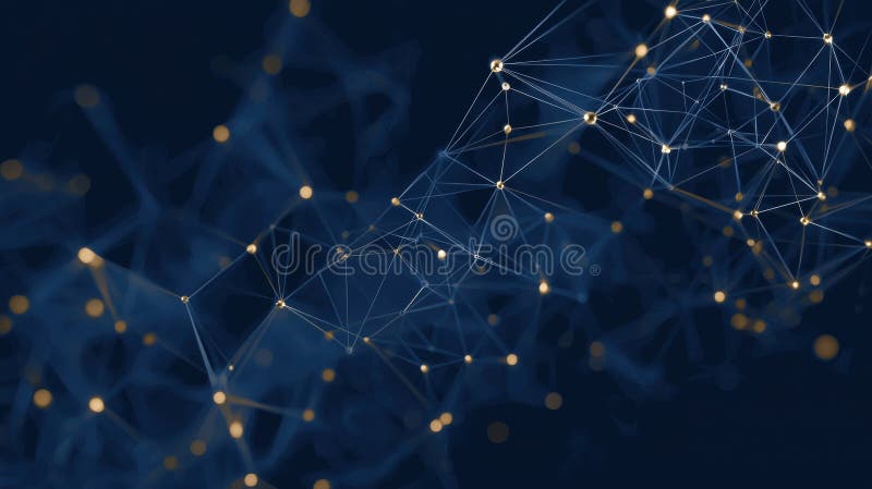 A Network of Interconnected Nodes and Lines in Varying Shades of Blue ...