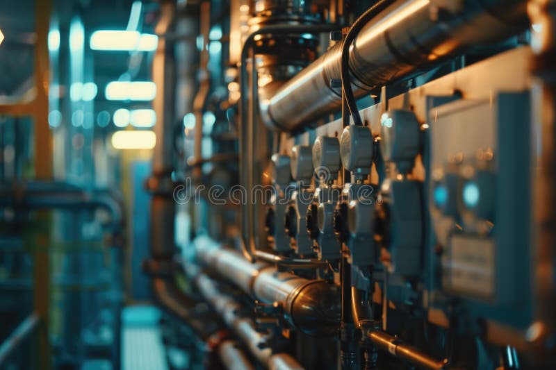 A Network of Interconnected Pipes for Industrial Use. Suitable for ...