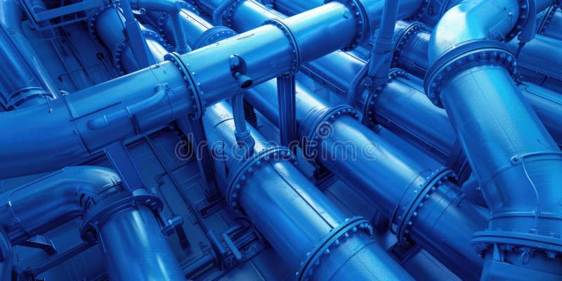 A Network of Interconnected Pipes, Suitable for Industrial and ...