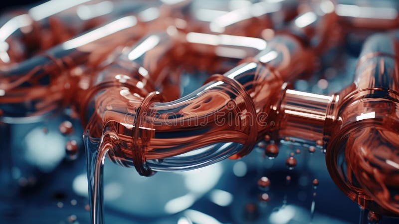 A Network of Interconnected Pipes. Versatile Image for Various ...