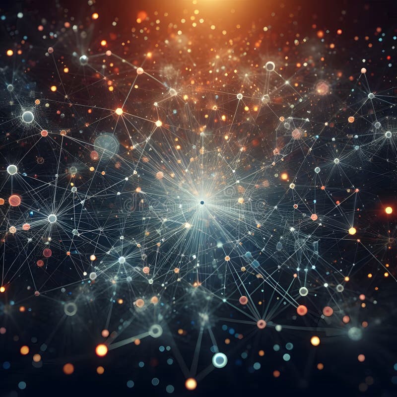 A Network of Interconnected Points or Nodes, Which are Linked by Lines To Form a Complex Web ...