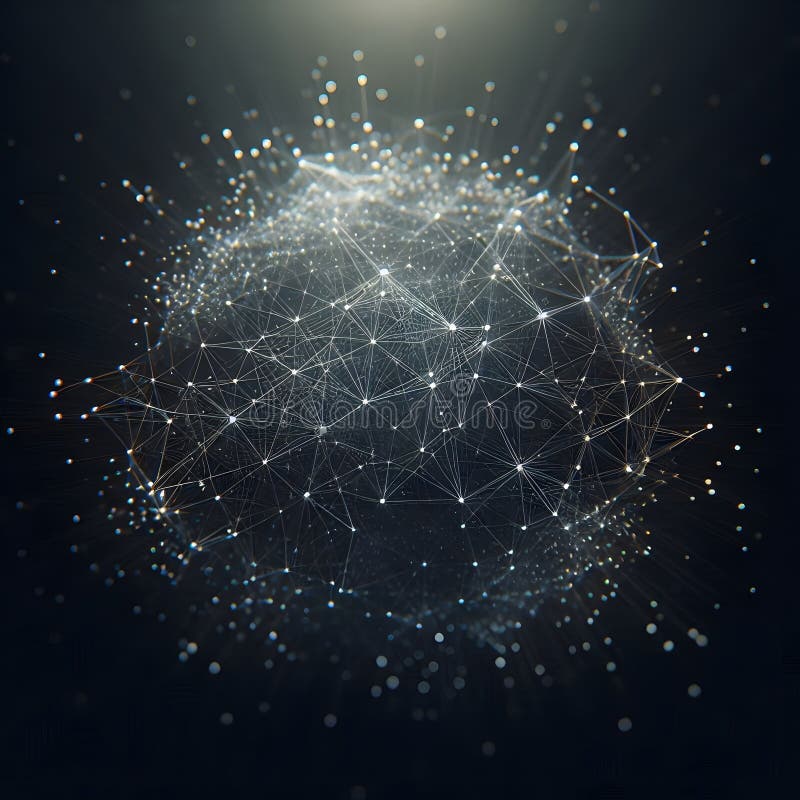 A Network Of Interconnected Points Or Nodes Which Are Linked By Lines To Form A Complex Web