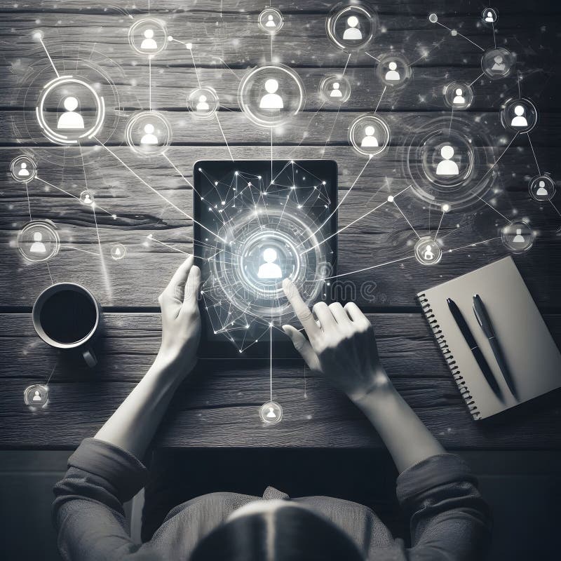 A Network Of Interconnected Points Or Nodes Which Are Linked By Lines To Form A Complex Web