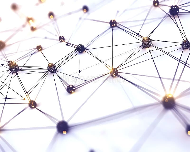 A Network of Interconnected Spheres is Displayed on a White Background ...