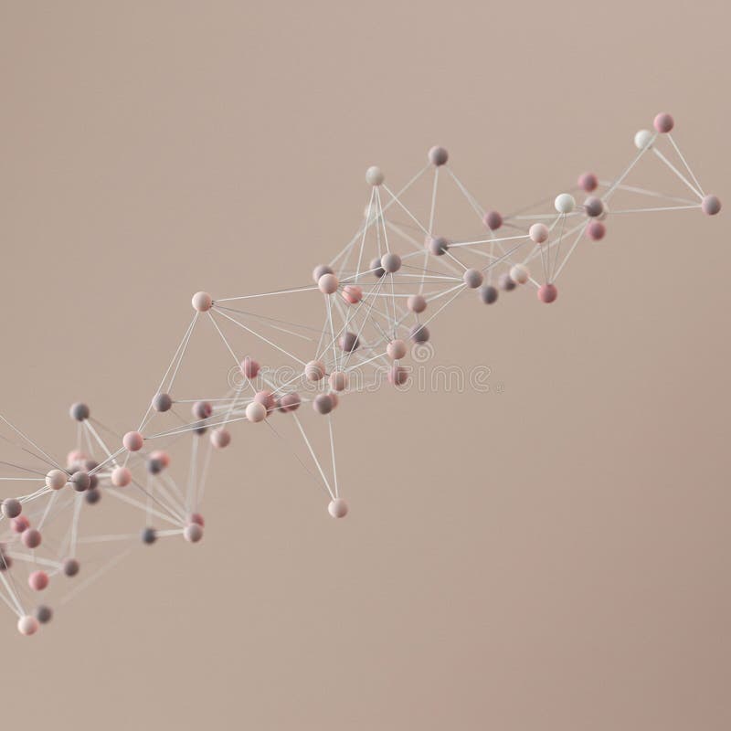 A Network of Interconnected Spheres, Resembling a Molecular Structure ...