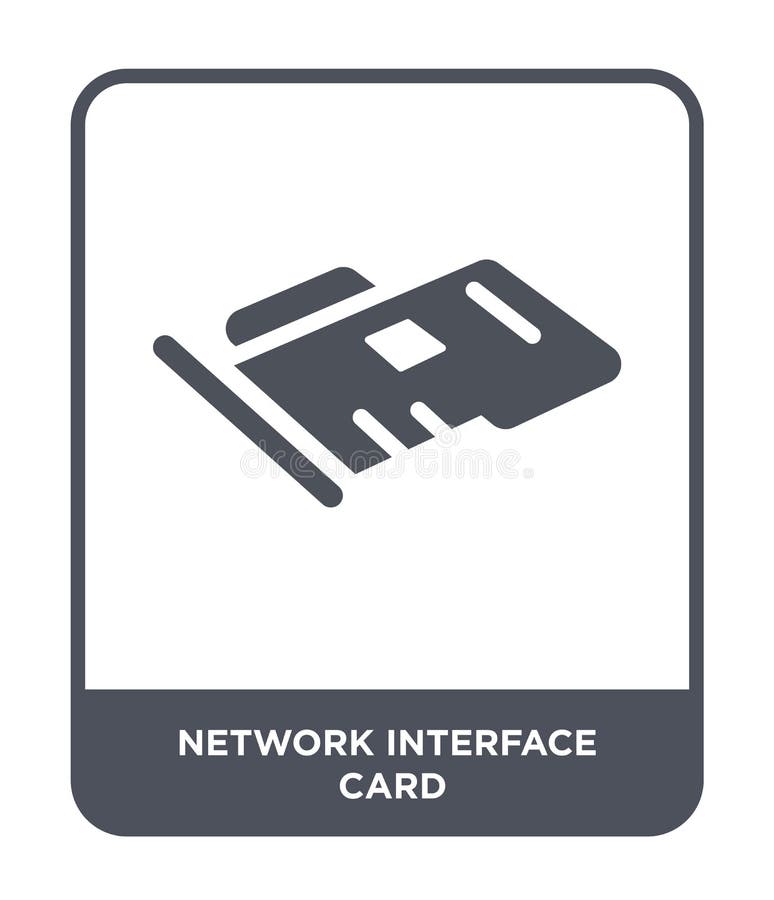 Network Interface Card Icon in Trendy Design Style. Network Interface ...
