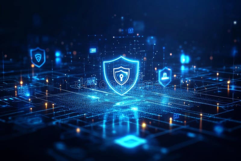 Network Interface for Cybersecurity, Digital Connections, and Graphic ...