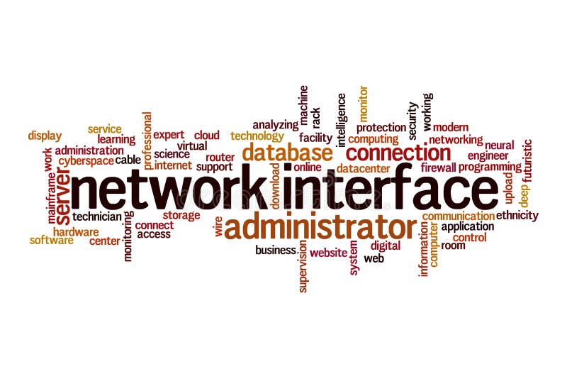 Network Interface Word Cloud Concept Stock Illustration - Illustration ...