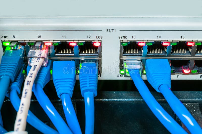 Connected To the Network Hub Wires. the Network Switch is in the Rack ...