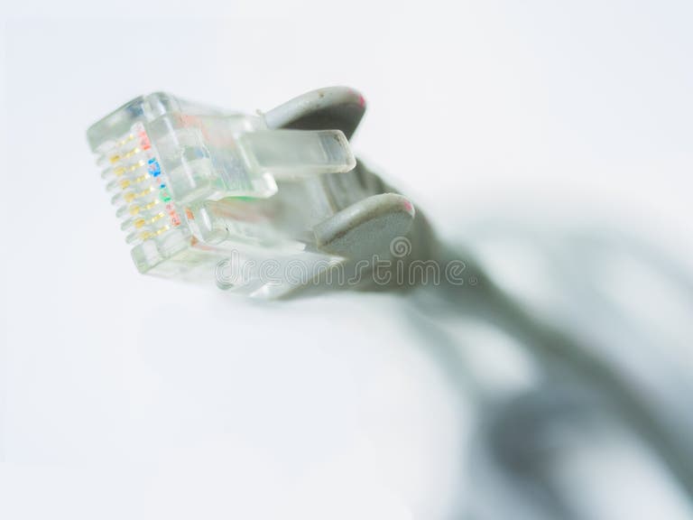 Network Internet Cable Plug Stock Image - Image of technology ...