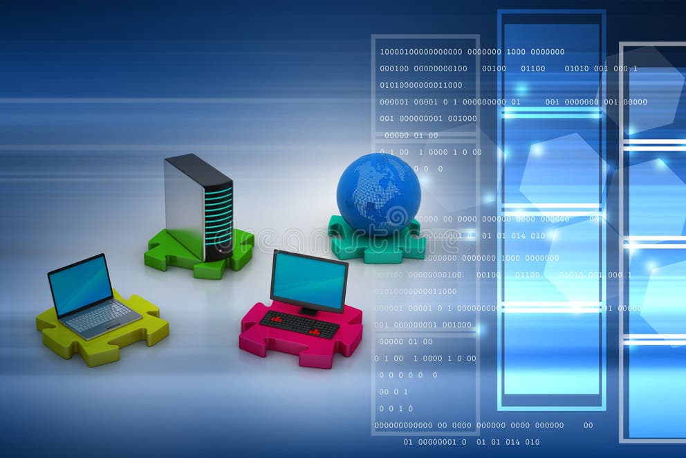 Network and Internet Communication Concept Stock Illustration ...