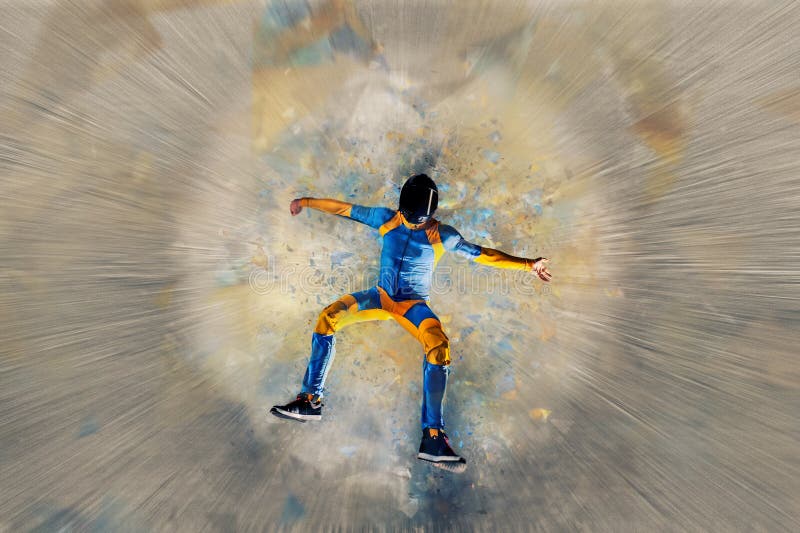 Awesome Athlete is Squatting with Electrical Muscle Stock Image - Image ...