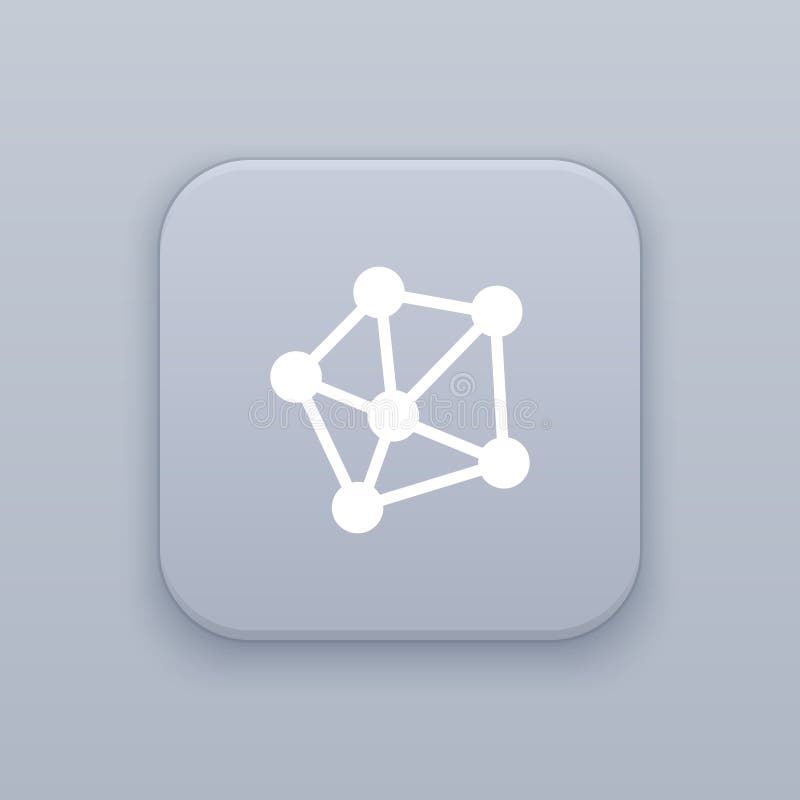 Network, Internet Gray Vector Button with White Icon Stock Vector ...