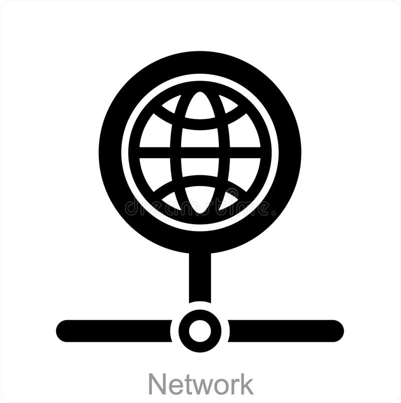 Network and Internet Icon Concept Stock Illustration - Illustration of ...