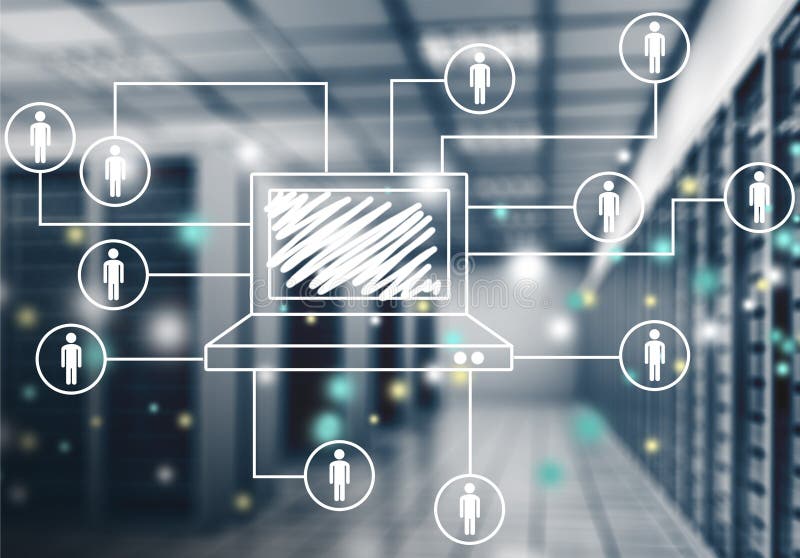 Network stock illustration. Illustration of rack, technology - 61861561