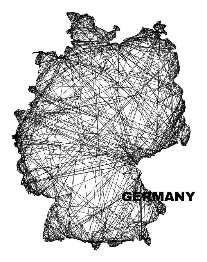 Network Irregular Mesh Germany Map Stock Vector - Illustration of ...